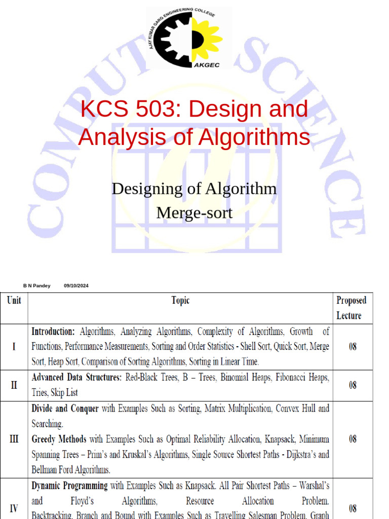 Merge Sort Algorithm Explained | PDF | Computer Science | Theory Of ...