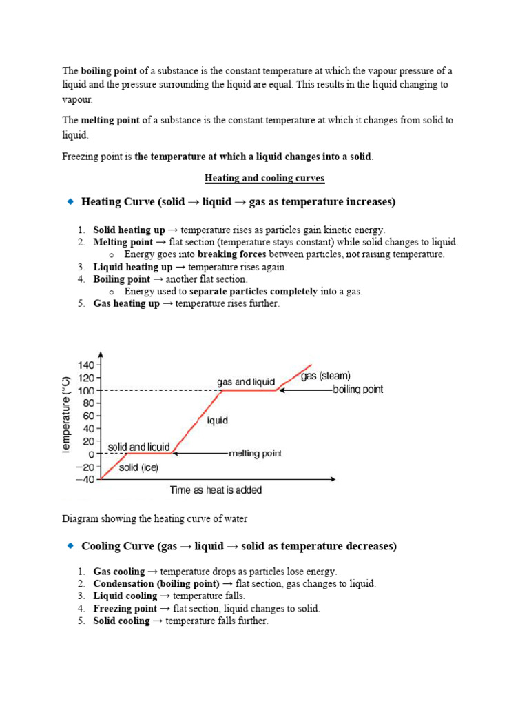 Heating and Cooling Curve Handout | PDF