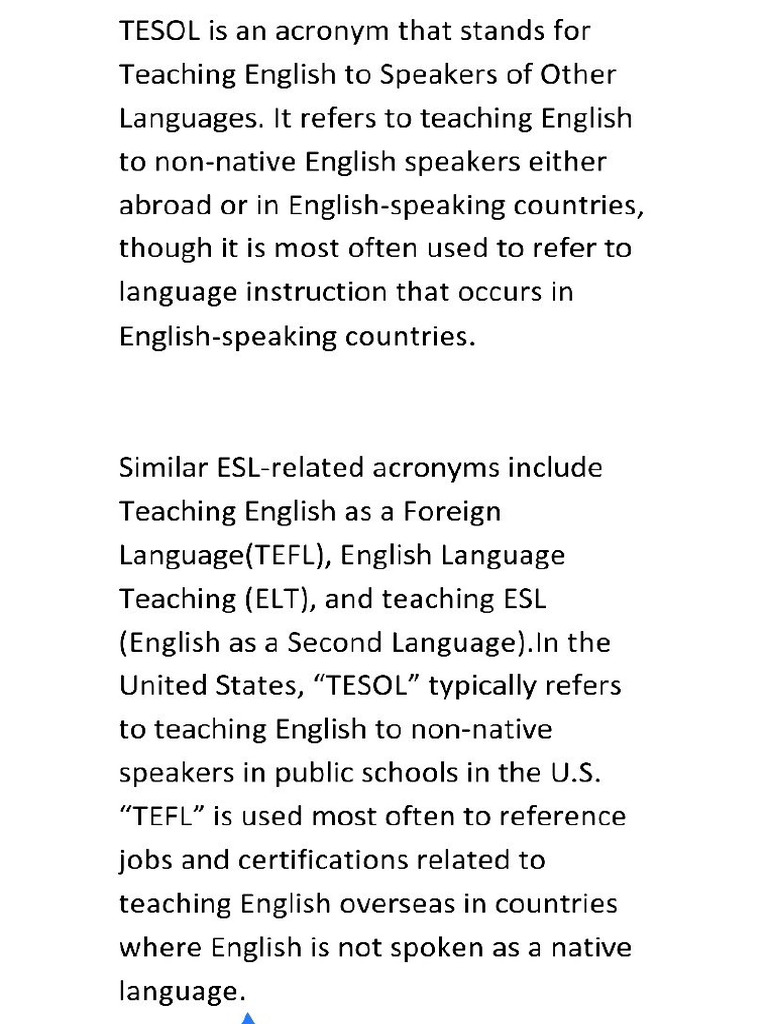 Tesol in Elt | PDF
