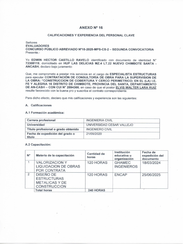 Exp. Extr - Castillo | PDF