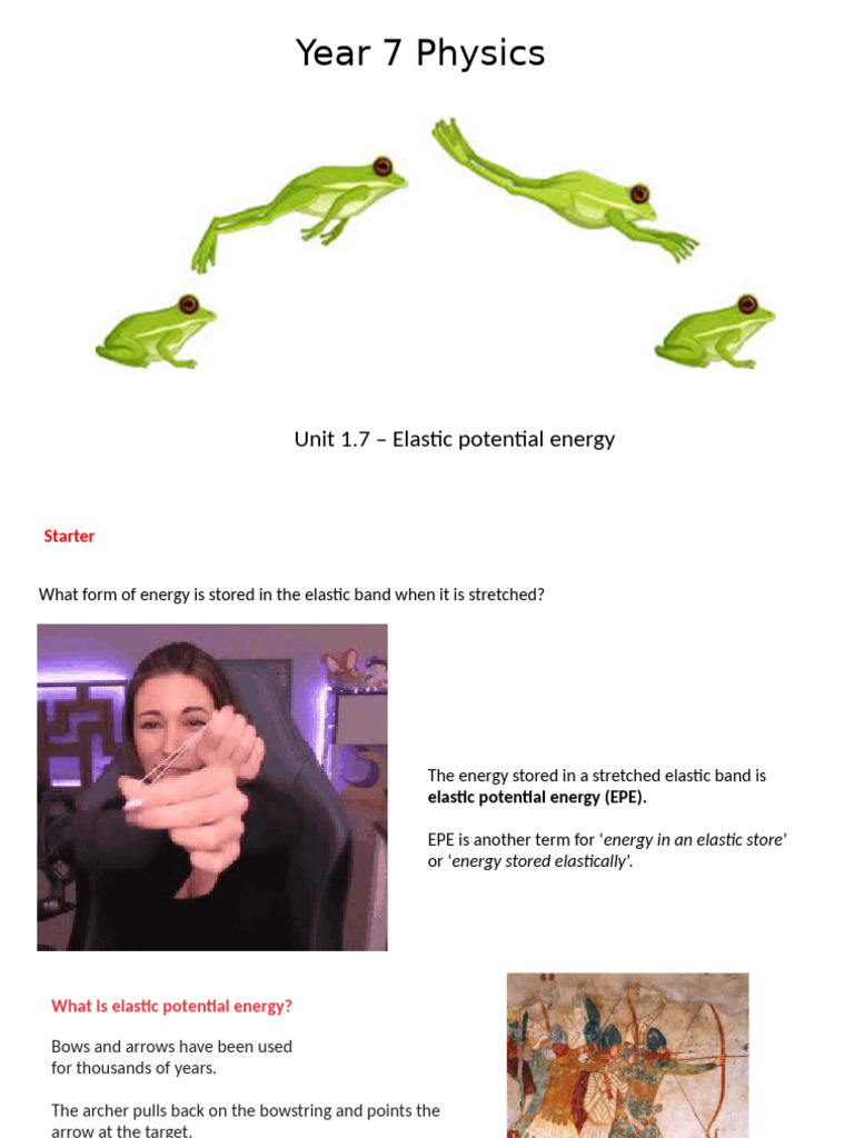 Understanding Elastic Potential Energy | PDF | Bow And Arrow ...