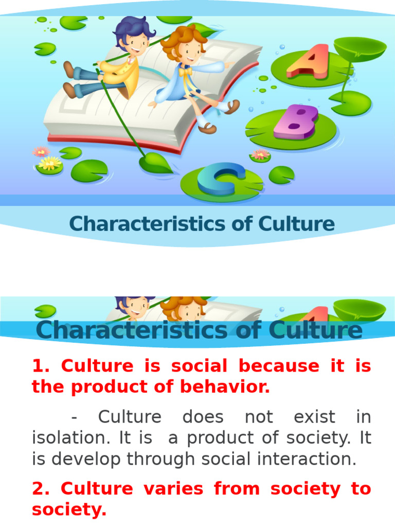 Key Characteristics of Culture | PDF