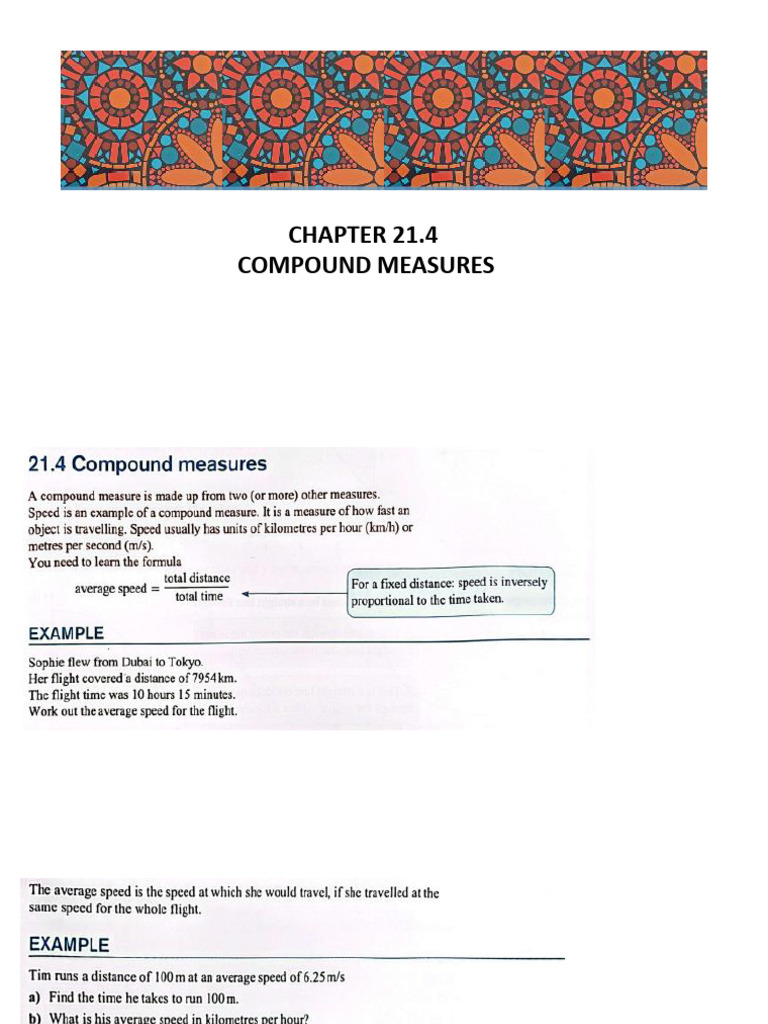 12) CHP 21.4 Compound Measures | PDF