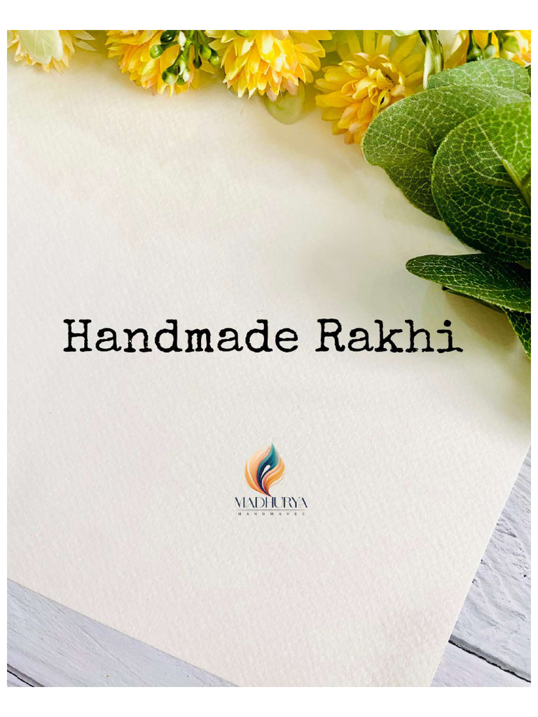 Handmade Madhurya Rakhi - 2025 | PDF