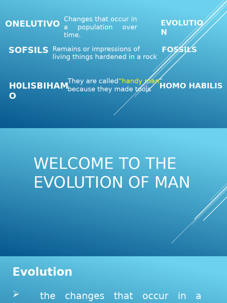 10th Presentation - Evolution of Man | PDF