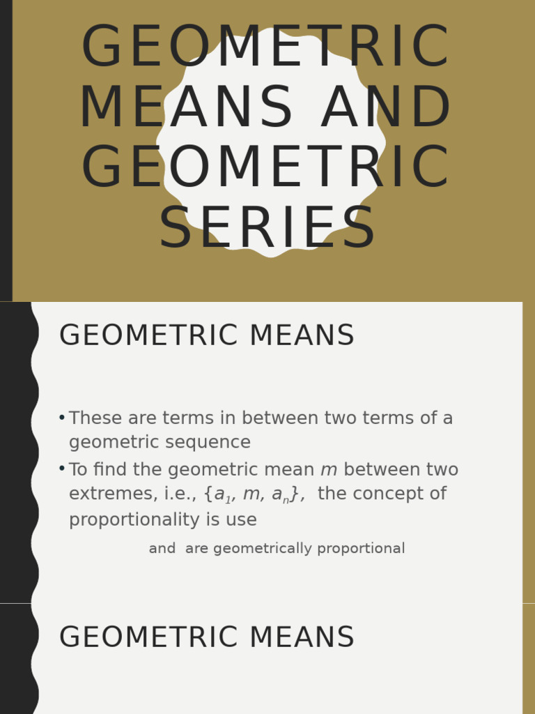 Geom Means and Series 2 | PDF