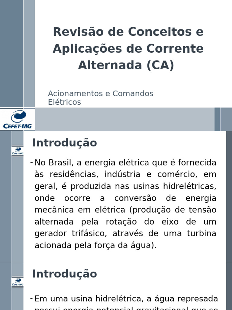 01 - Conceitos e Aplicações de Corrente Alternada | PDF | Corrente ...