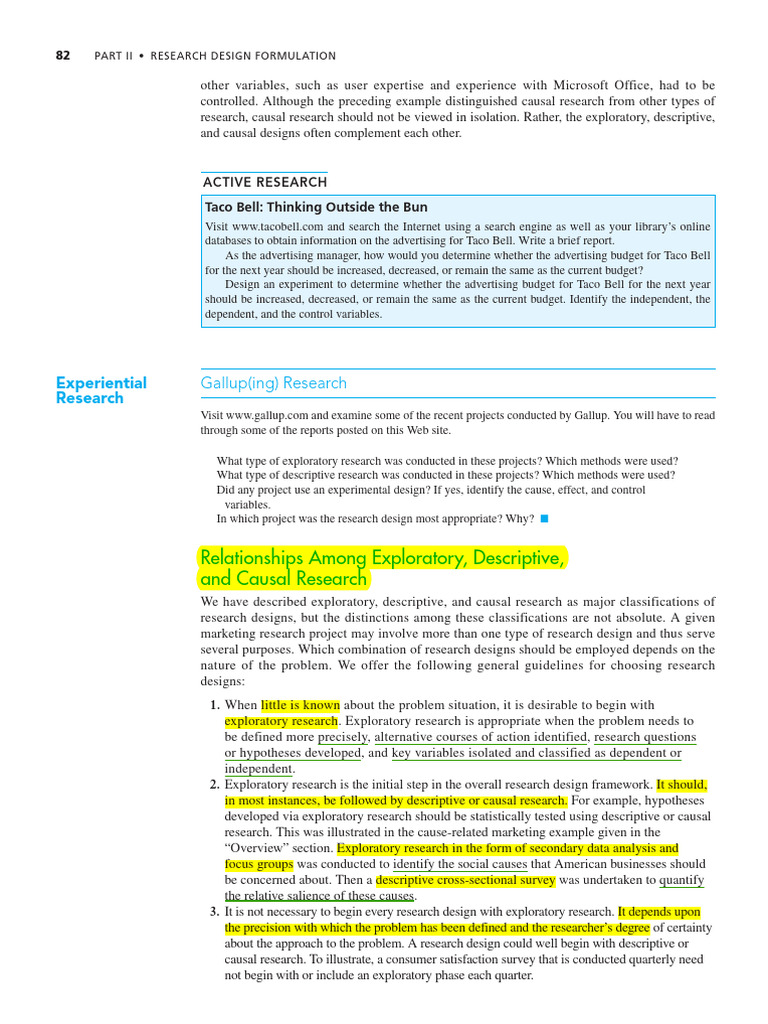 Chap2-Exploratory Descriptive Causal Research | PDF | Causality | Focus ...