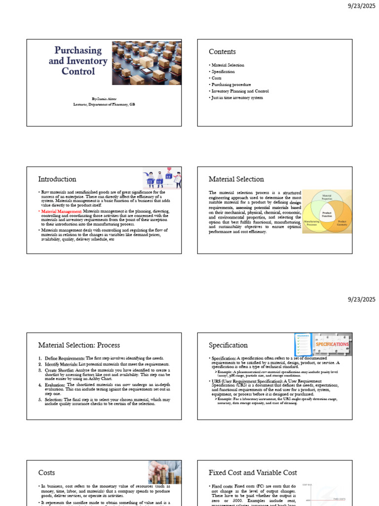 Purchasing and Inventory Management Guide | PDF | Inventory | Lean ...