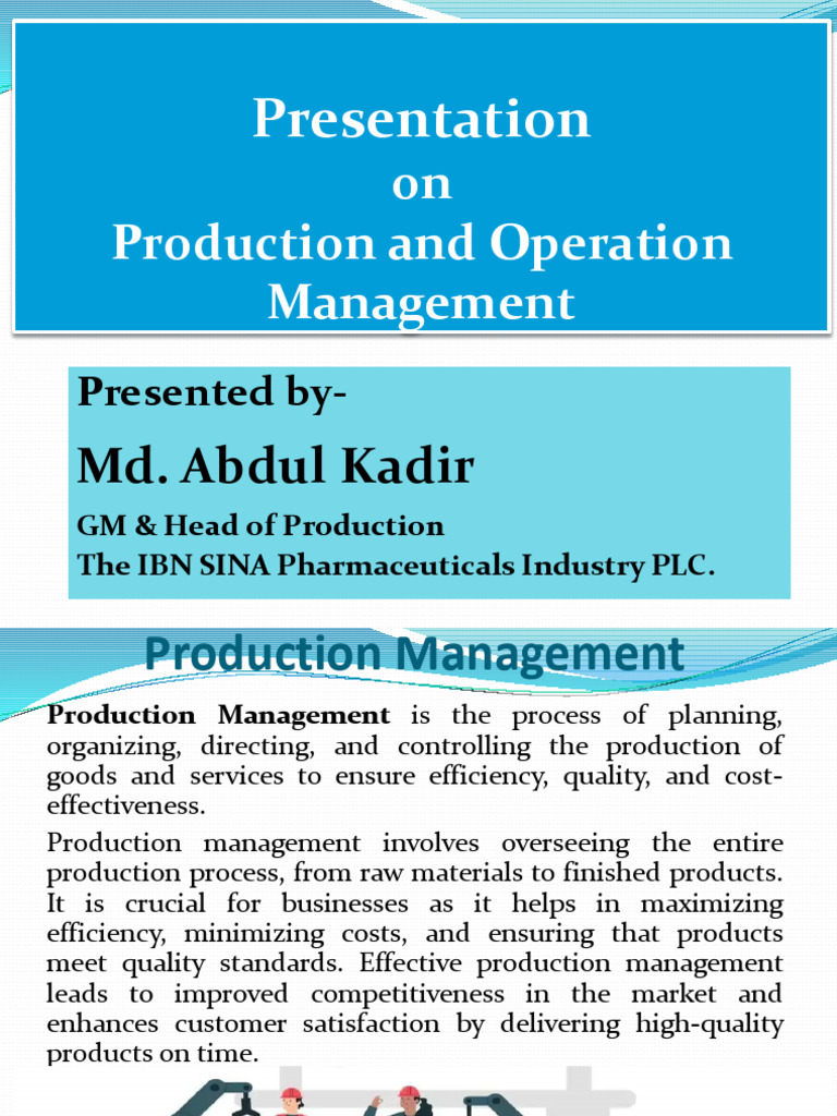 Production and Operation Management | PDF | Operations Management ...