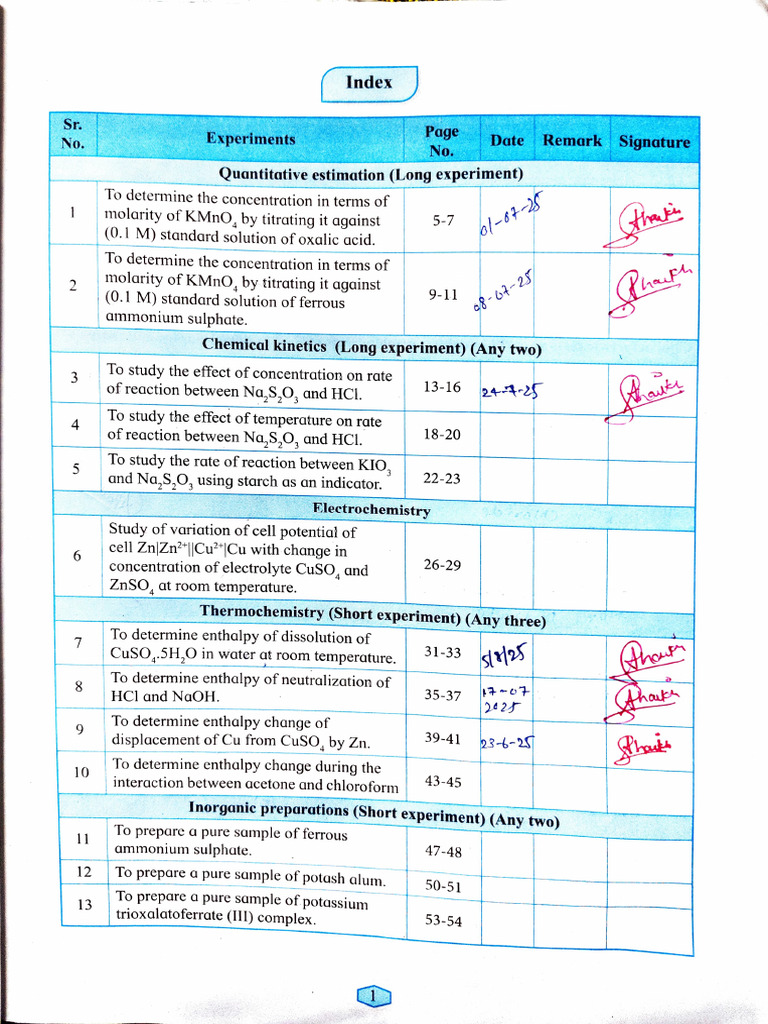 Chemistry Practical | PDF