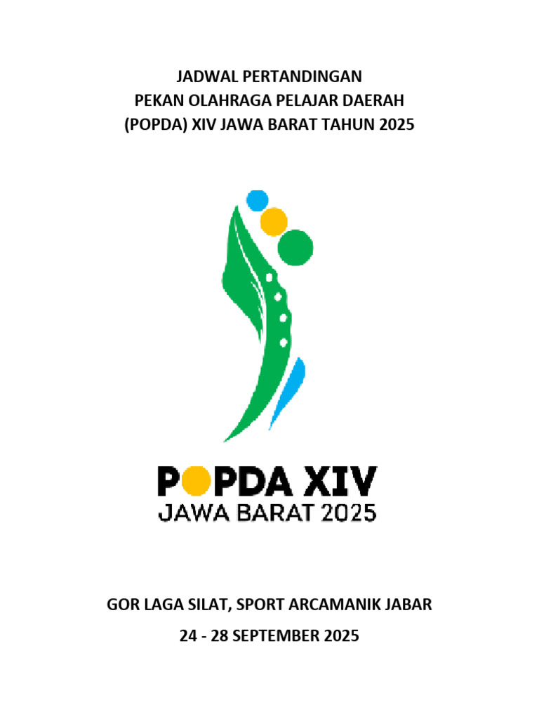 Jadwal POPDA Jabar 2025 | PDF