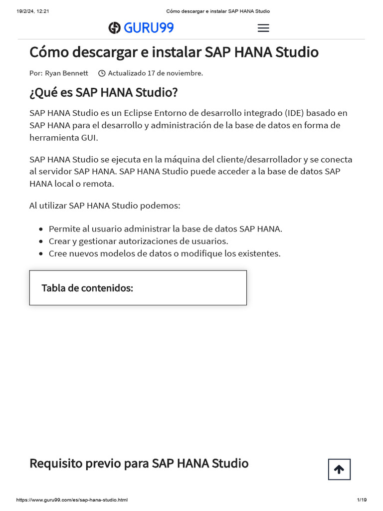 Descargar e Instalar SAP HANA Studio | PDF | Microsoft Windows ...