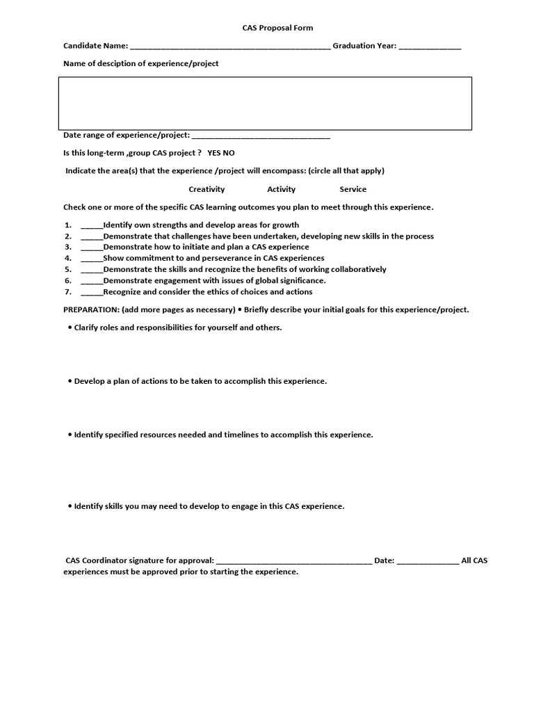 Cas Planning Form-4 | PDF