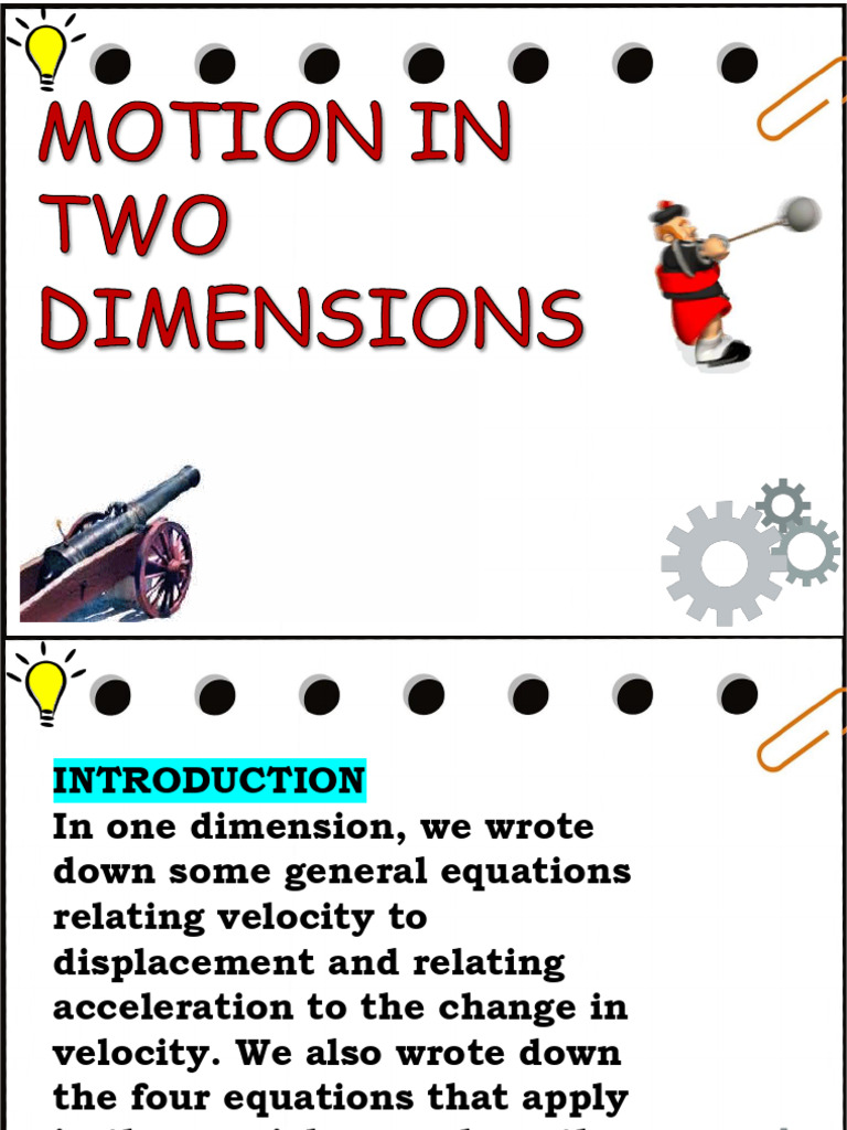 Lecture 13 Motion in Two Dimensions | PDF | Classical Mechanics | Kinematics