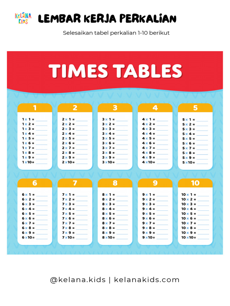 31 Soal Perkalian Tabel | PDF