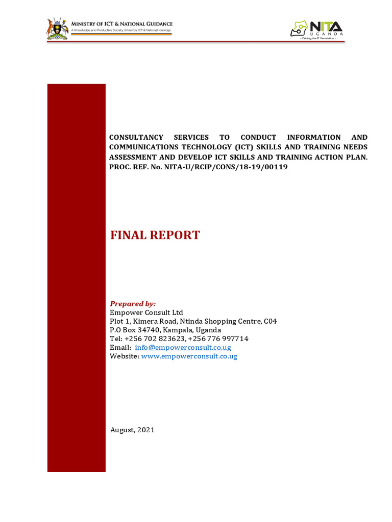 NITAU ICT Skills and Training Needs Assessment Final Report | PDF | Information And ...
