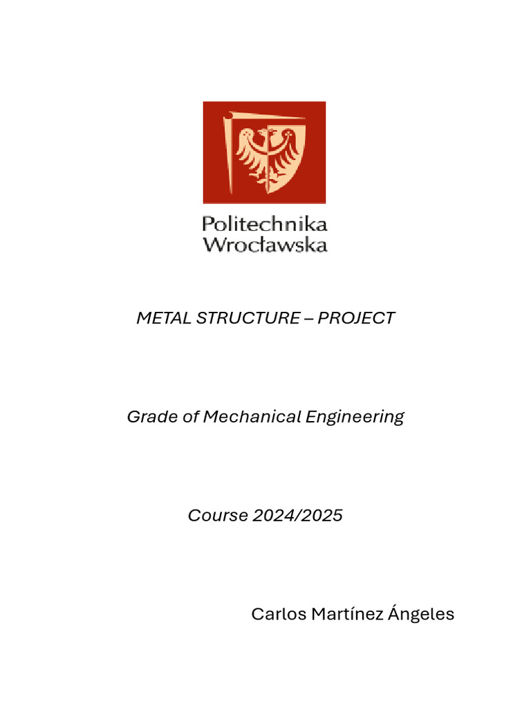 Metal Structure Design Project 2024 | PDF | Beam (Structure) | Truss
