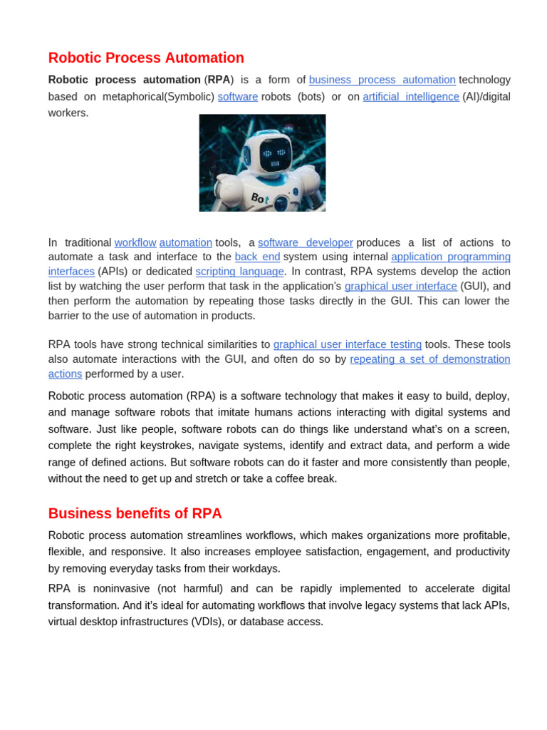 Understanding Robotic Process Automation | PDF | Automation | Business ...
