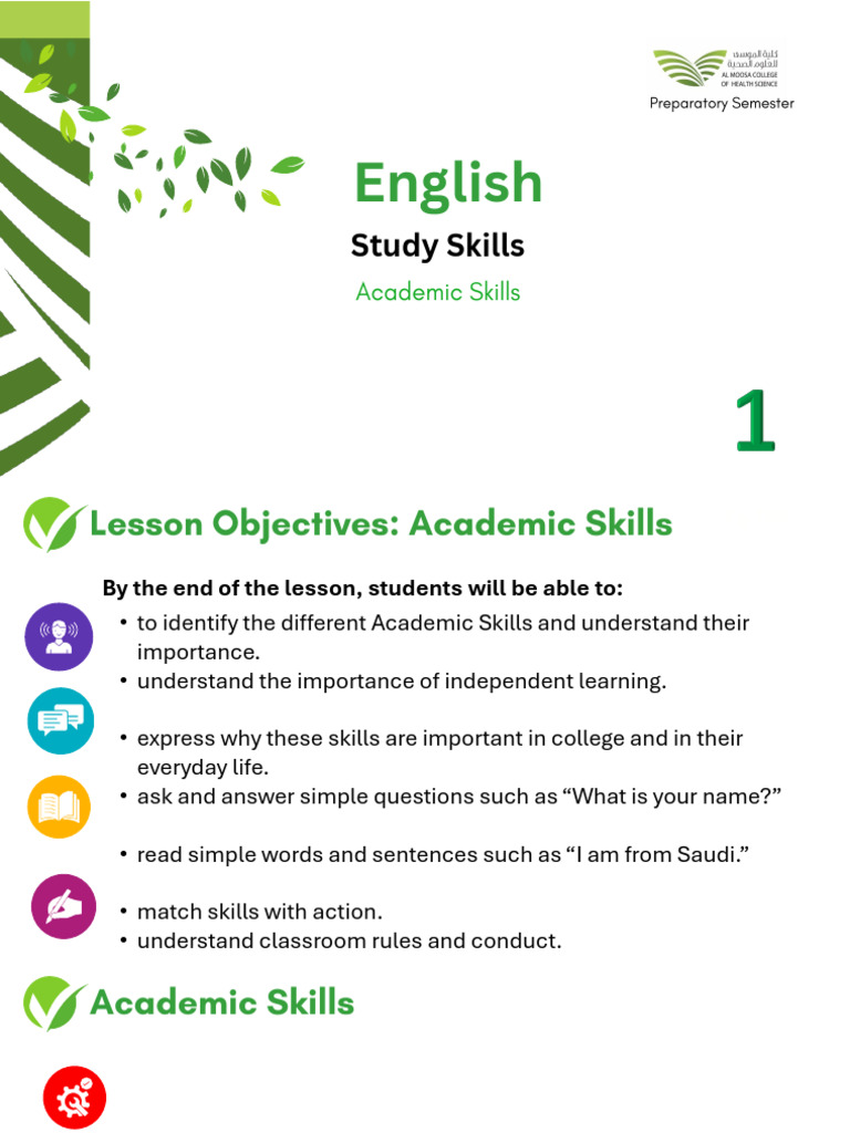 Study Skills - Lesson 1 of 10 | PDF | Cognition | Learning