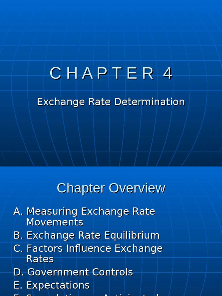Ch. 4-Exchange Rate Determination | PDF | Exchange Rate | Interest Rates