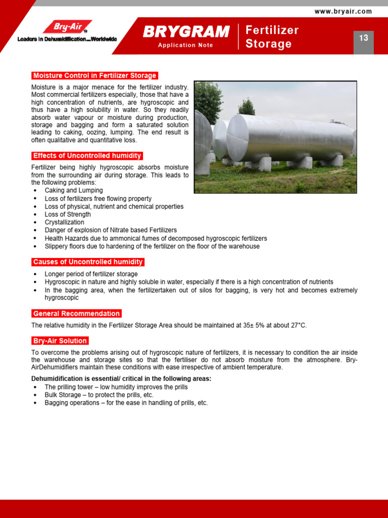 13 Fertilizer Storage | PDF
