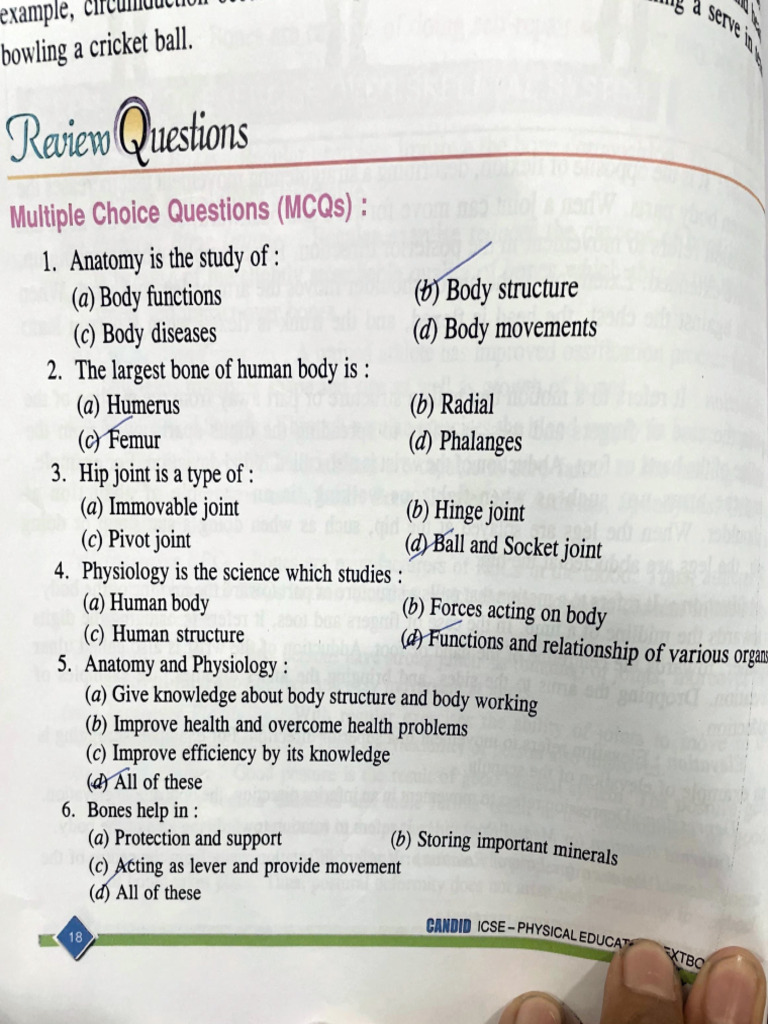 Anatomy and Physiology MCQs Guide | PDF