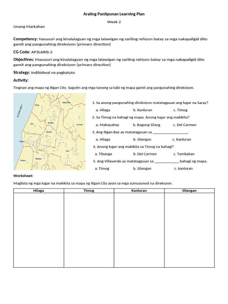 Learning Plan AP Week 2&3 | PDF