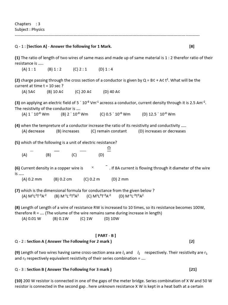 3.2-Ohms Law, Resistance | PDF | Electrical Resistivity And ...