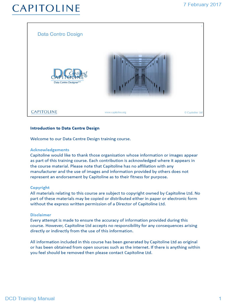 DCD Manual JAN17 Copy 1 | PDF | Data Center | Software As A Service