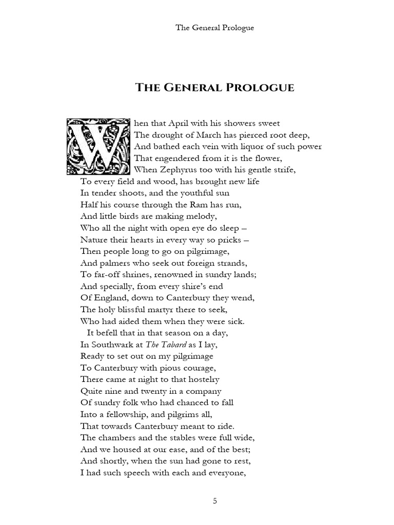 Unit 1-Chaucer-The General Prologue | PDF | Penance