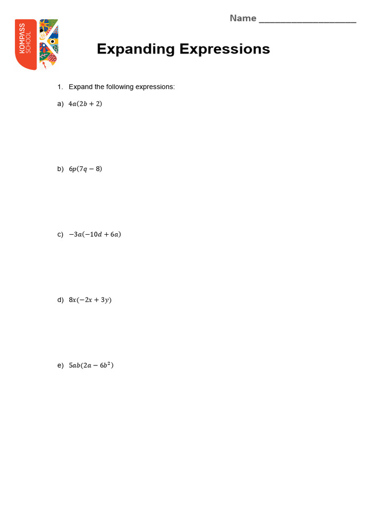 Expanding Algebraic Expressions Guide | PDF