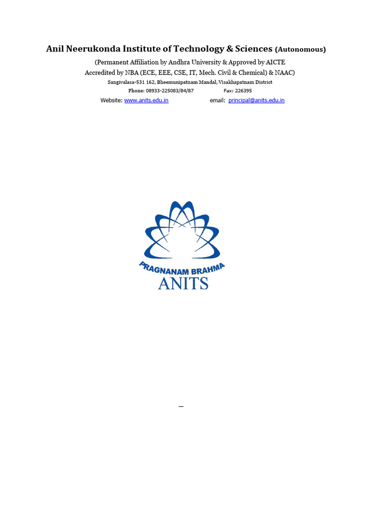 ANITS CSE AI & ML Syllabus R20 | PDF | Augmented Reality | Parallel ...