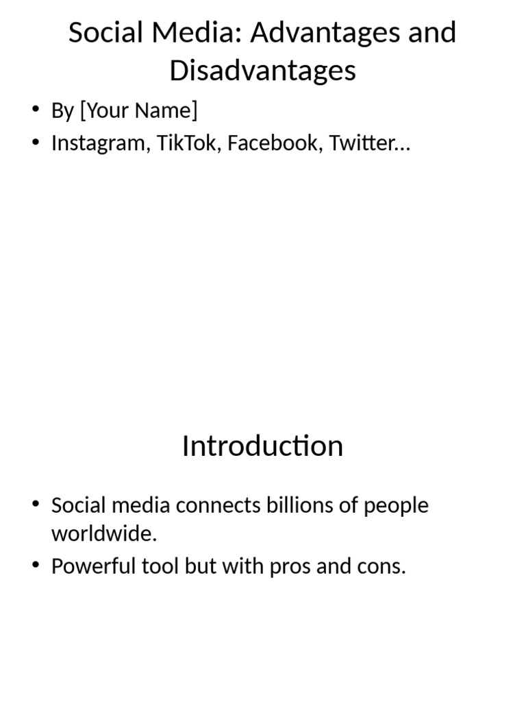 Social Media Pros and Cons Explained | PDF