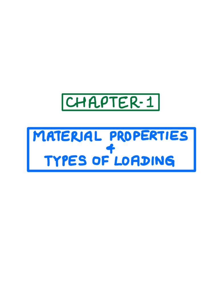 SOM Notes Ch1 Material Properties and Types of Loading - 18396522 ...