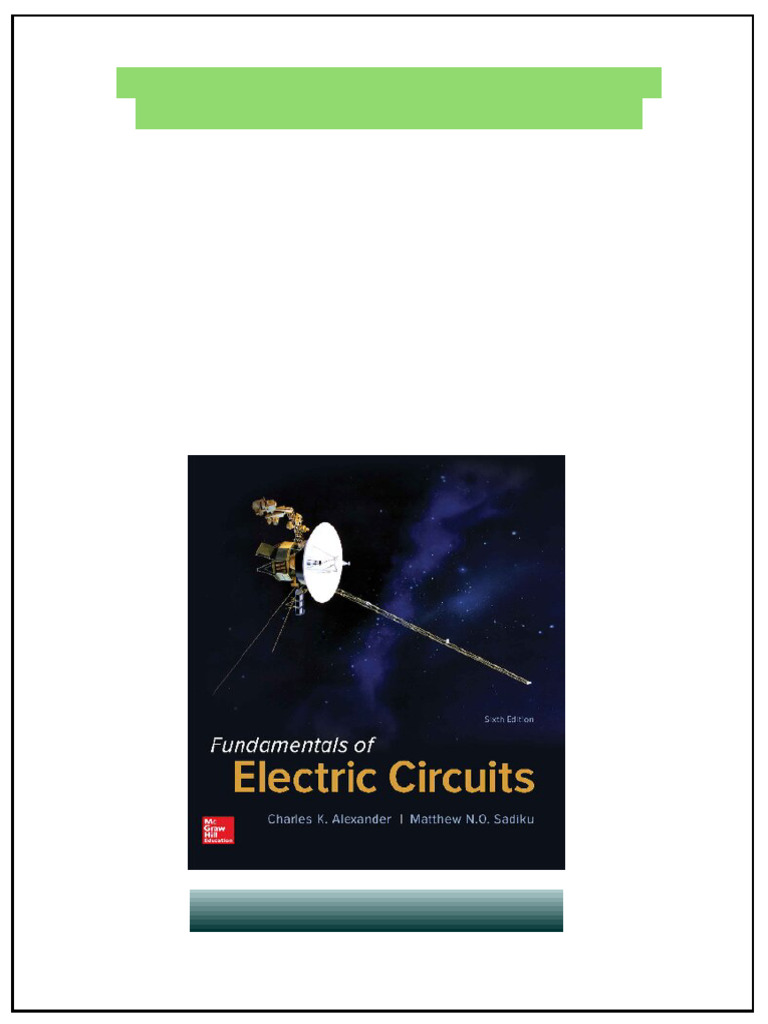 Fundamentals of Electric Circuits 6th Edition Charles Alexander Full Chapters Included | PDF ...