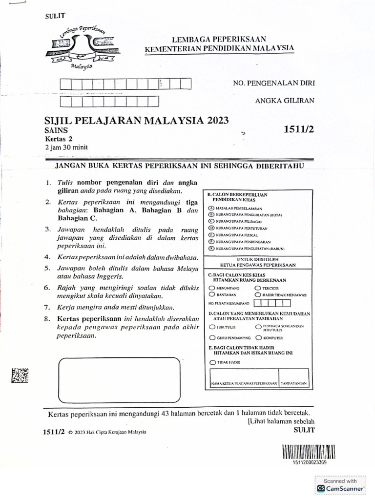 Soalan SPM 2023 | PDF