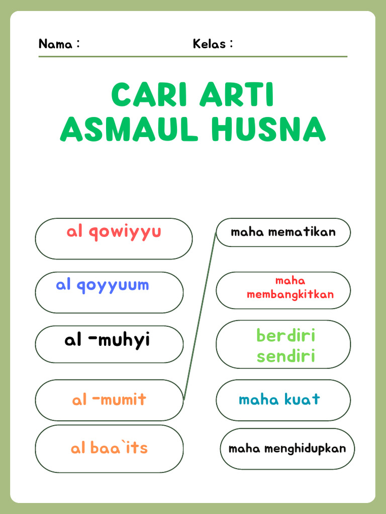 Arti Asmaul Husna: Al-Mumit dan Lainnya | PDF