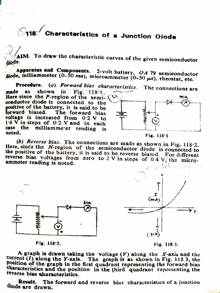 Expt No. 7 Junction Diode | PDF | P–N Junction | Diode