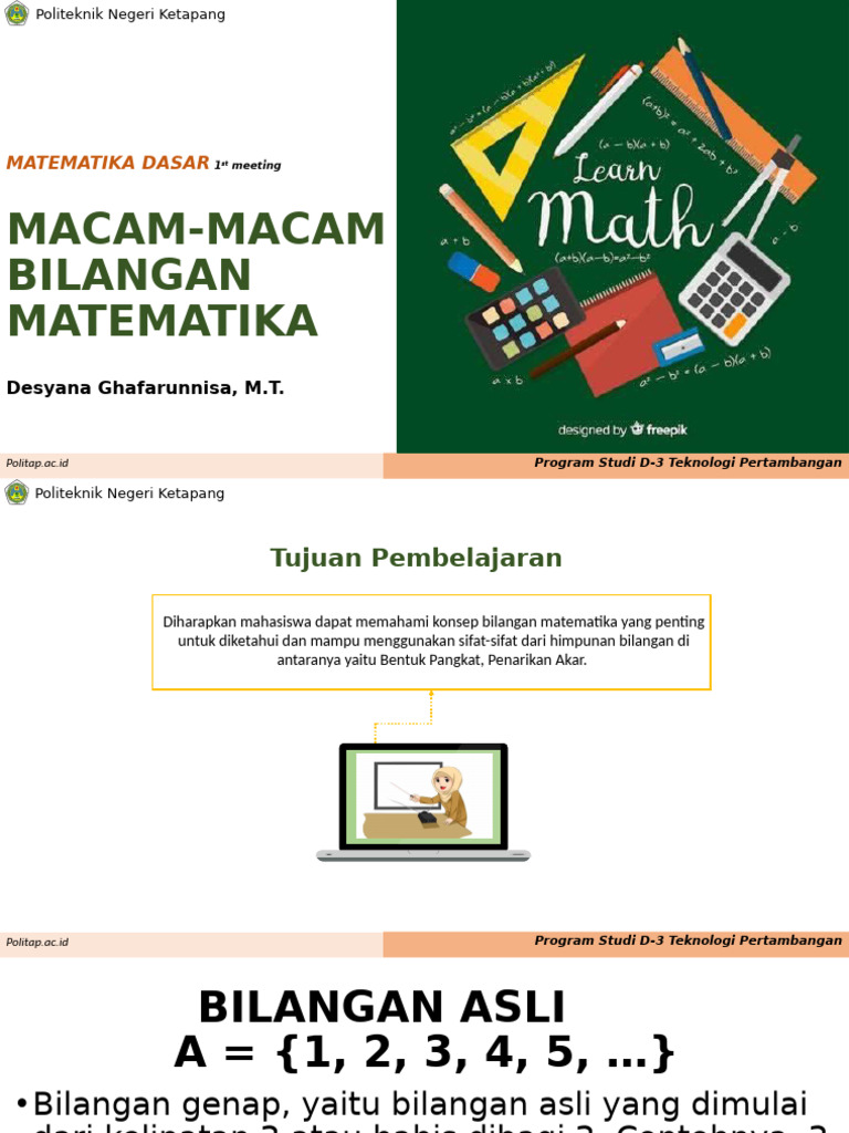 01 Macam Macam Bilangan Matematika | PDF
