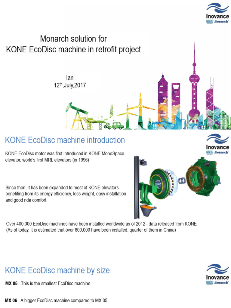Monarch Retrofit for KONE EcoDisc Motor | PDF | Elevator | Data Compression