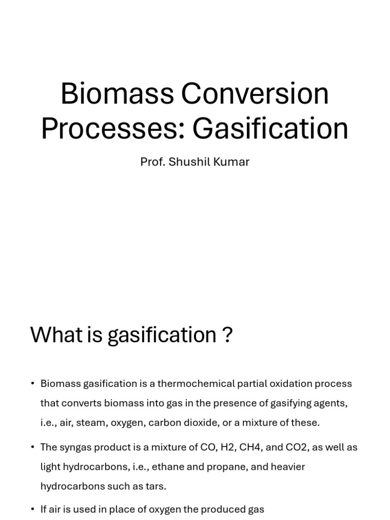 Biomass Gasification Processes Explained | PDF | Gasification | Biofuel