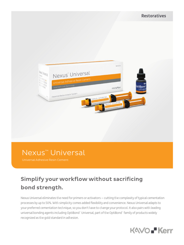Resin Cement Adhesive (Universal) - 2C - Kerr Nexus Universal Adhesive ...