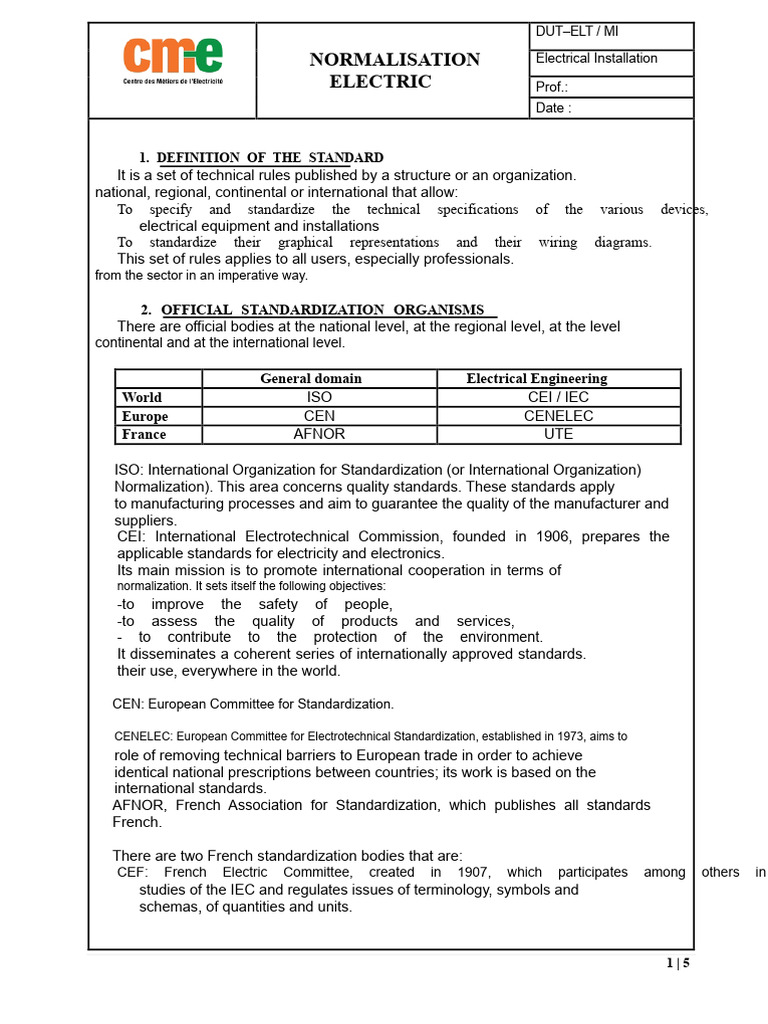 02 Electrical Normalization | PDF | Standardization | International Electrotechnical Commission
