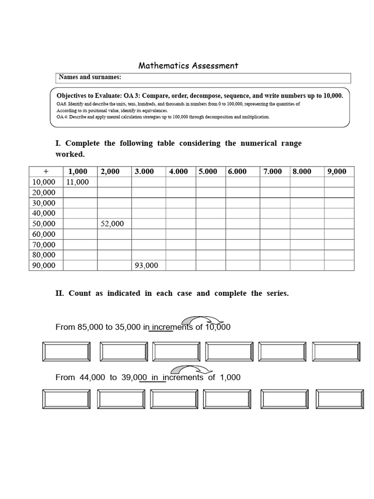 Mathematics Assessment for Grade 3 | PDF | Numbers | Mathematics
