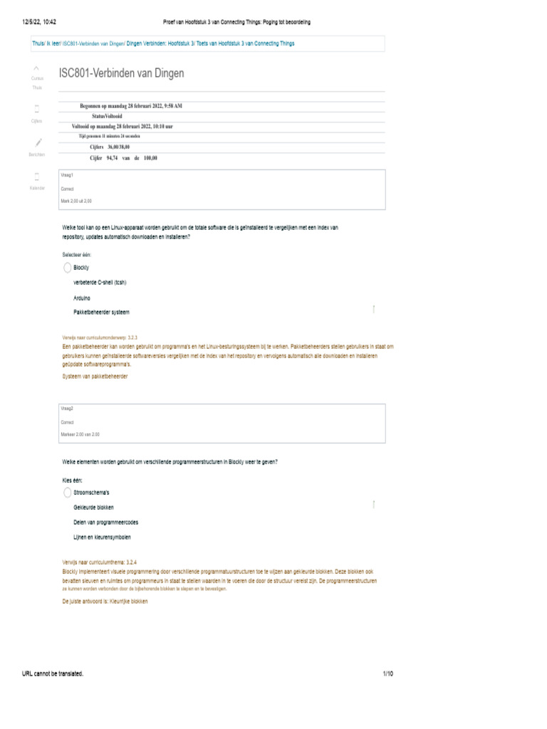 Proef Van Hoofdstuk 3 Van Connecting Things - Poging Beoordeling | PDF