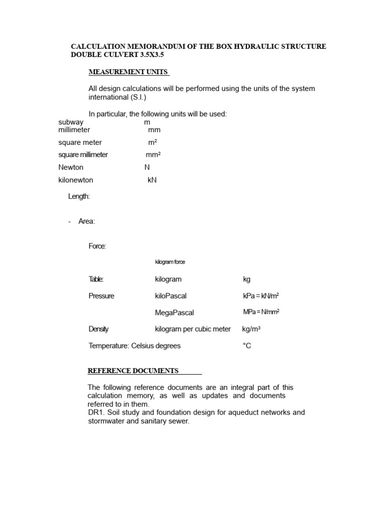 Hydraulic Structure Design: Double Culvert | PDF | Strength Of ...