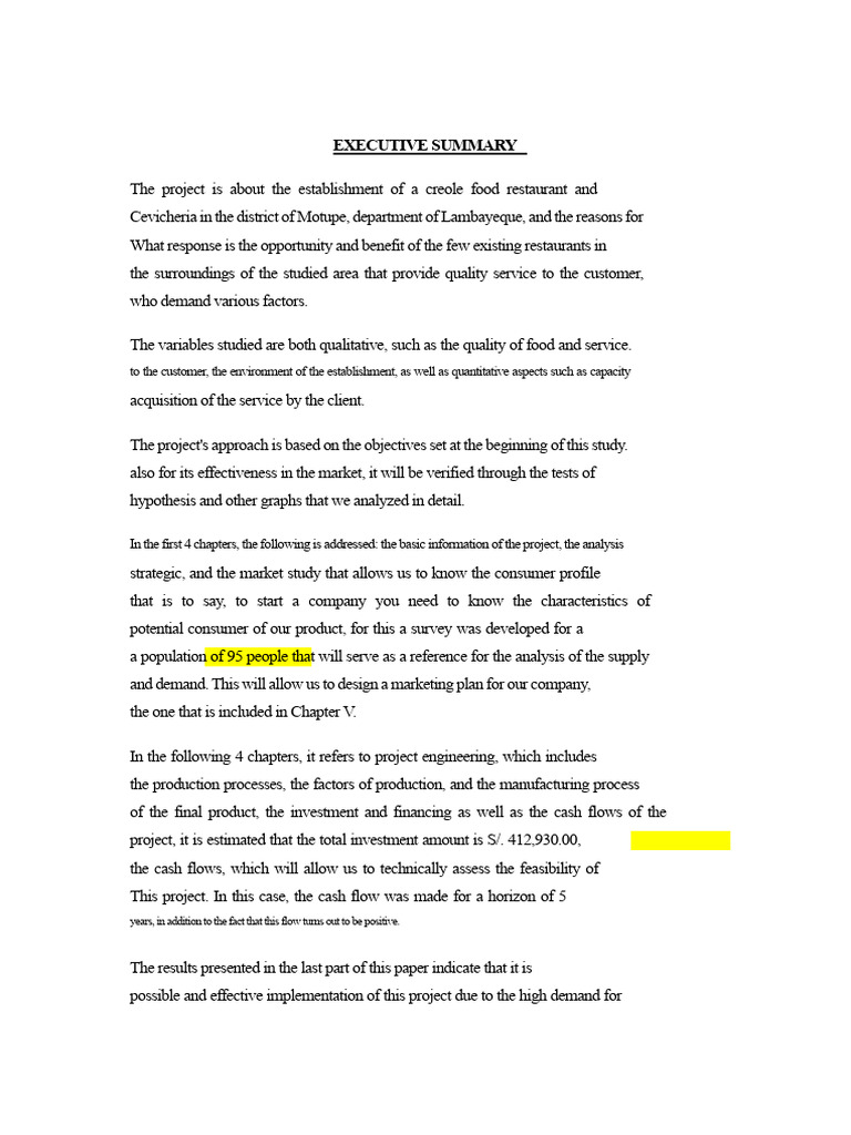 Executive Summary | PDF | Net Present Value