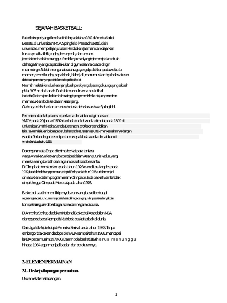 Pekerjaan Bola Basket Kelas 5 SD Safa | PDF