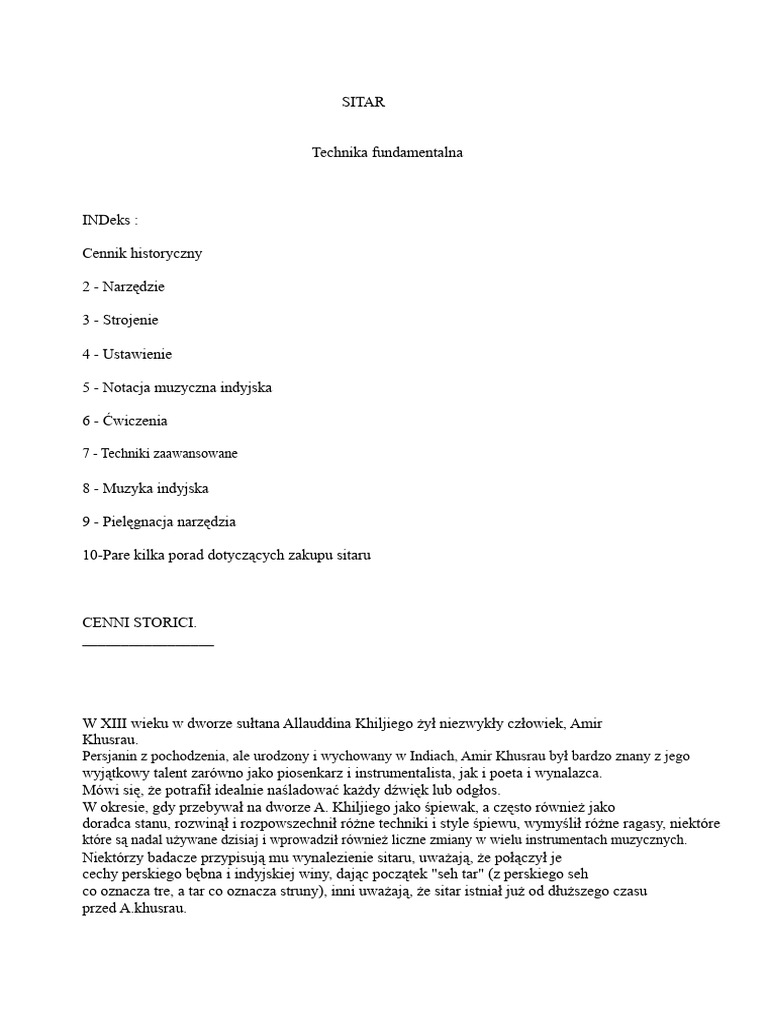 Sitar 1 | PDF